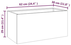 Truhlík 62x30x29 cm cortenová ocel - Default Title