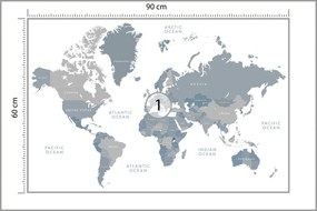 Fototapeta Mapa Světa Samolepící tapety 90x60