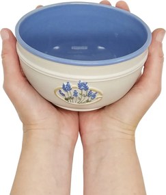 Keramická jídelní miska Levandule, 14 cm – ruční autorská výroba, s motivem levandule