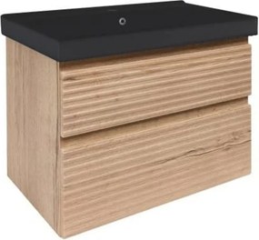 Koupelnová skříňka s umyvadlem Naturel Savona 78x53x45 cm dub mat SAVONA280DHU1B