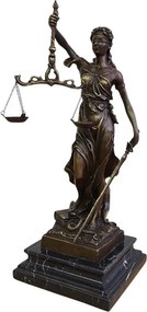 Spravedlnost Themis – Justitia, bronzová socha bohyně práva, elegantní umělecká dekorace