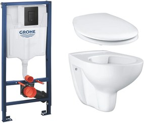 Set podomítkový WC modul se splachovacím tlačítkem Grohe Solido 38811KF0, záchodová mísa Grohe Bau Ceramic 39427000, 39493000