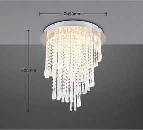 LED stropní svítidlo ve stříbrné barvě ø 45 cm Pomp – Reality