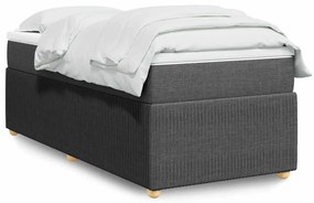 Box spring postel s matrací tmavě šedá 90x200 cm textil 3285540