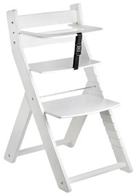 WOOD PARTNER Rostoucí jídelní židlička i pro miminka LUCA bílá Zvolte barvu: Bílá