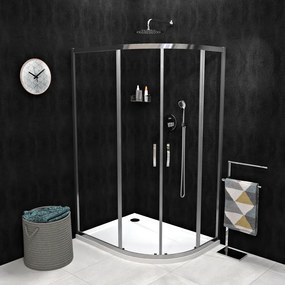 Gelco Gelco, SIGMA SIMPLY čtvrtkruhová sprchová zástěna 1000x800mm, R550, čiré sklo, GS1080