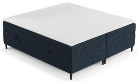 Tmavě modrá boxspring postel s úložným prostorem 160x200 cm Araya – Maison de Rêve
