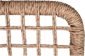 Zahradní set 1+2, stůl, židle umělý ratan barva přírodní, kov antracit (60 x 60) cm