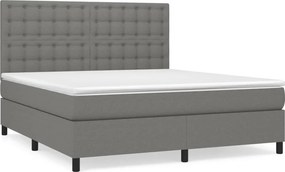 Box spring postel s matrací tmavě šedá 180x200 cm textil 3142114