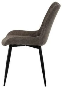 Autronic Moderní jídelní židle Jídelní židle, hnědá látka, černý kov (DCL-218 BR2)