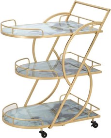 Designový servírovací vozík Odakota 71 cm zlatý