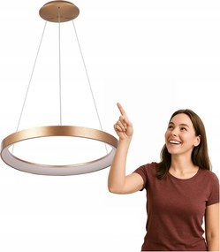 Led lampa Vico 38W zlatá, moderní do obývacího pokoje Italux