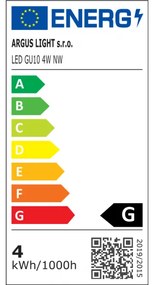 Arguslight LED_GU10_4W_NW LED světelný zdroj GU10 4W 4000K