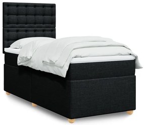 Box spring postel s matrací černá 80 x 200 cm textil 3293423