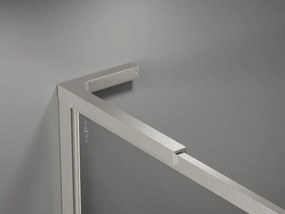 Mexen, Mexen Kioto-F L sprchová stěna s rámem 75 x 202 cm, průhledná 8 mm, broušený nikl - 800-075-174-97-00