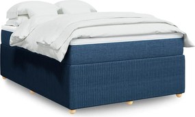 Box spring postel s matrací modrá 140x190 cm textil 3285573