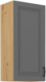 STL 40 cm skříňka horní jednodveřová STILO (výška 90 cm) Barevné provedení STILO: Dub Artisan / Prachově šedá