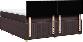 Box spring postel s matrací tmavě hnědá 180x200 cm textil 3287545