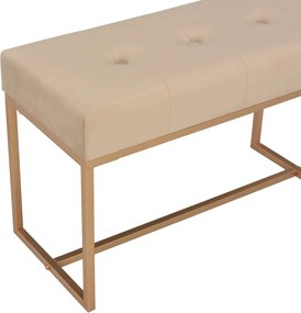 Lavice 80 cm béžová sametová 247559