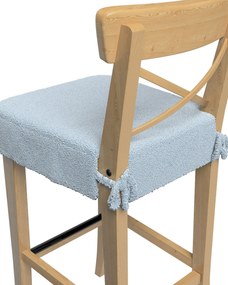 Sedák na židli IKEA Ingolf - barová barva modrá látka pletený vzor