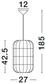 Rustikální lustr Griffin 27 ratan