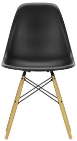 Eames Plastic Chair DSW javor černá bílé na tvrdou podlahu Vitra