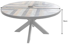 Kulatý jídelní stůl Quillon 140 cm přírodní kámen