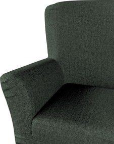 Potah na křeslo Tomelilla vysoké provedení, se záložkami barva zelená látka pletený vzor