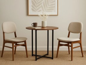 Kulatý jídelní stůl ALTO II 80 cm, dekor rustikálně hnědá