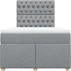 Box spring postel s matrací světle šedá 120 x 200 cm textil 3291254