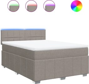 Box spring postel s matrací taupe 140x190 cm textil 3289367