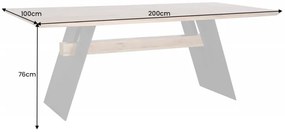 Jídelní stůl Grand Oak 200cm dub divoký 36mm přírodní/ 43390