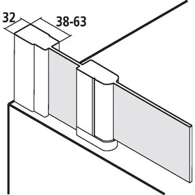 Kermi Cada XS Vanová zástěna 105 cm, levá, bílá CKDTL105162PK