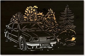 Li-Go "Škoda 130" světelný obraz 230V 80x53 cm provedení povrchu: bříza