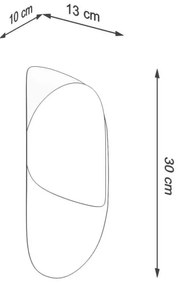 Sollux SL.1063 - Nástěnné svítidlo TEAR 1xG9/40W/230V černá