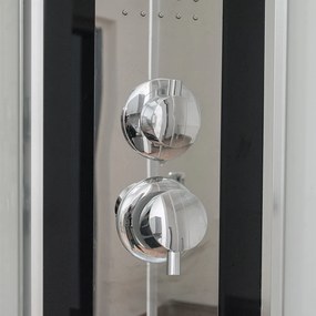 Roltechnik Outlet Hydromasážní box LUCIDUS ROUND Varianta: rozměry: 90x90 cm - (LUCIDUS ROUND/90x90 - 4000897), Barva profilů a typ výplně: profily: brillant, výplň: transparent
