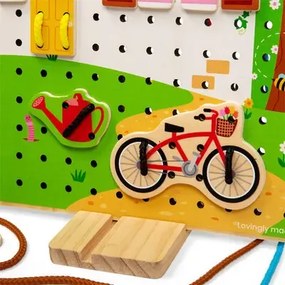 Bigjigs Toys Provlékací deska domeček / od 3 let