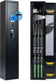 Costway Kovová zbraňová skříň s elektronickým kombinačním zámkem a 2 nouzovými