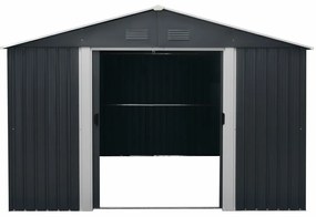 Riwall PRO RMSA 12x10 Anthracite zahradní domek kovový 3 x 3,7 m se sedlovou střechou antracit