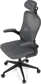 Ergonomická kancelářská židle ALEXANDRE - šedá síťovina