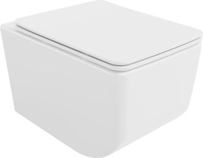 Mexen Vera, závěsné WC Rimless 51 x 36 cm s pomalu padajícím sedátkem z duroplastu, bílá, 30164000