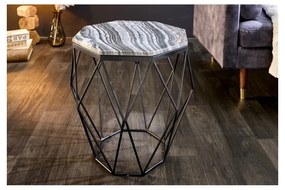Massive home | Odkládací stolek DIAMOND NOBLES 50 CM šedý mramor