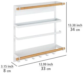 WENKO 54113100 - Organizér MAGNA 33x34 cm bílá/hnědá/černá