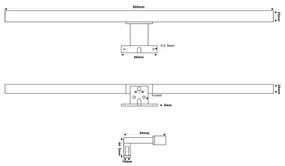 Top Light - LED Koupelnové osvětlení zrcadla OREGON LED/9W/230V 60 cm IP44