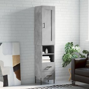 Skříň highboard betonově šedá 34,5x34x180 cm kompozitní dřevo 3200269