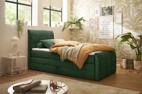 XXXLutz POSTEL BOXSPRING, 100/200 cm, zelená MID.YOU - Postele s úložným prostorem - 002220045102