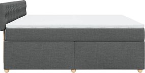 Box spring postel s matrací tmavě šedá 180x200 cm textil 3289067