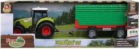 MaDe 07212 Traktor s přívěsem, se zvukem a světlem / 12,5 x 34,5 x 10,