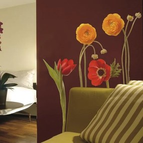 Crearreda Samolepicí dekorace stěn a nábytku, vzor Wild flowers, 35x100 cm, doprodej