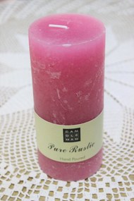Růžová tmavá svíčka 15cm